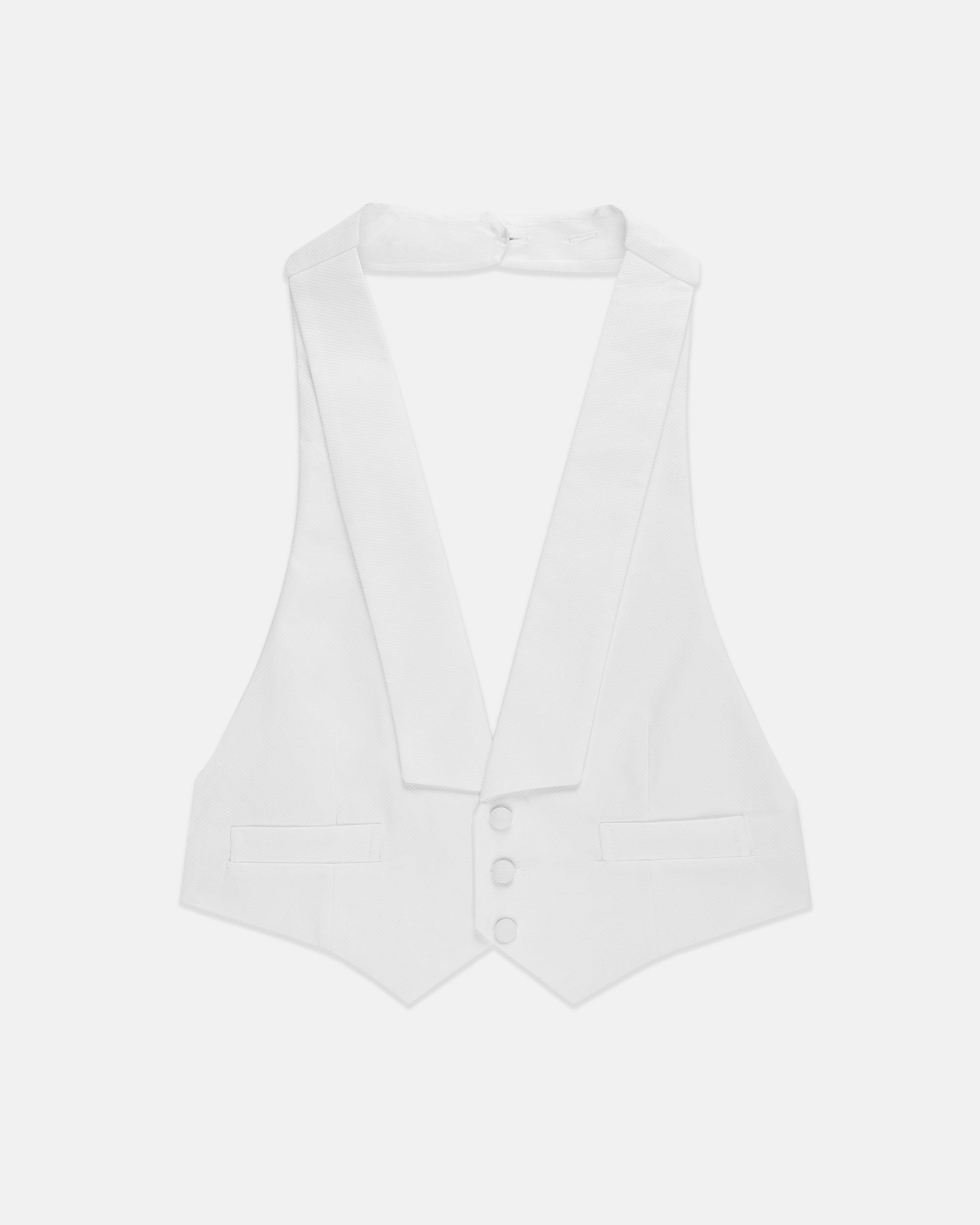 Made-in-USA White Pique Formal Vest – USA Products Only