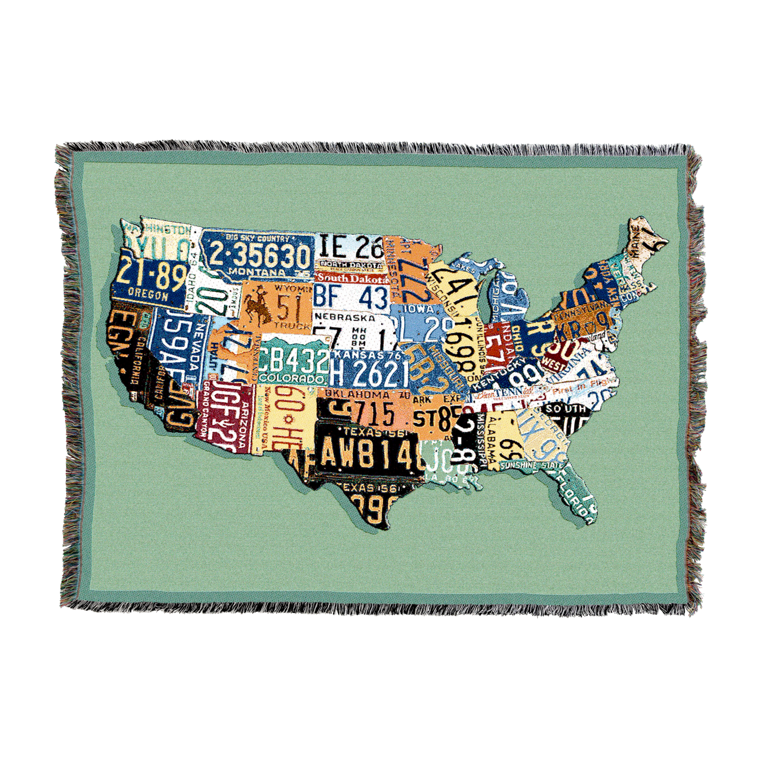 USA License Plate Blanket – USA Products Only