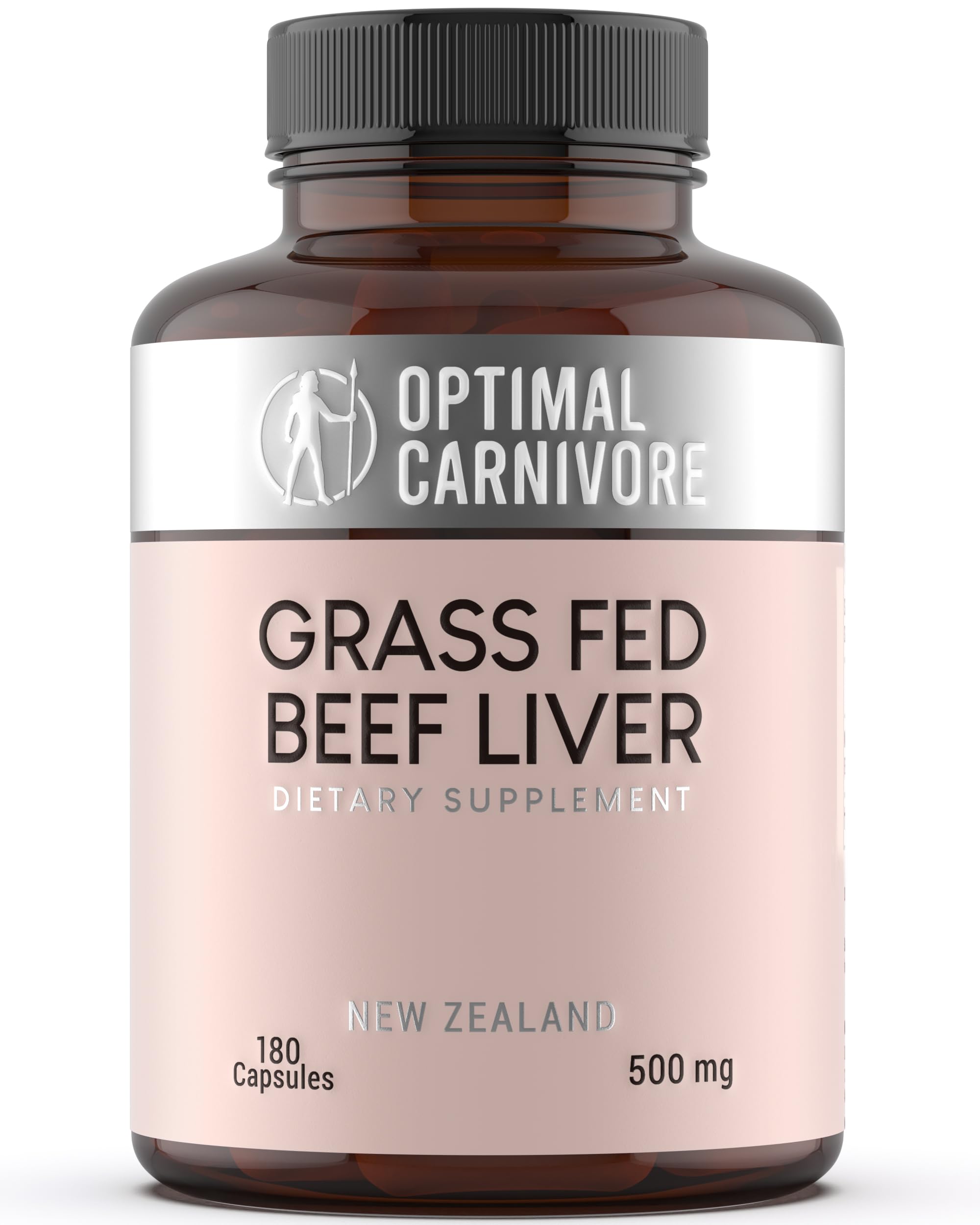 Optimal Carnivore Grass Fed Beef Liver Capsules, Freeze Dried in Conve ...