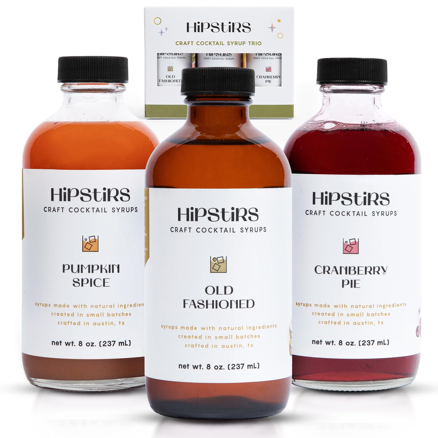 HipStirs Holiday Trio Pack - Our Cocktail Mixers Variety Pack Contains ...