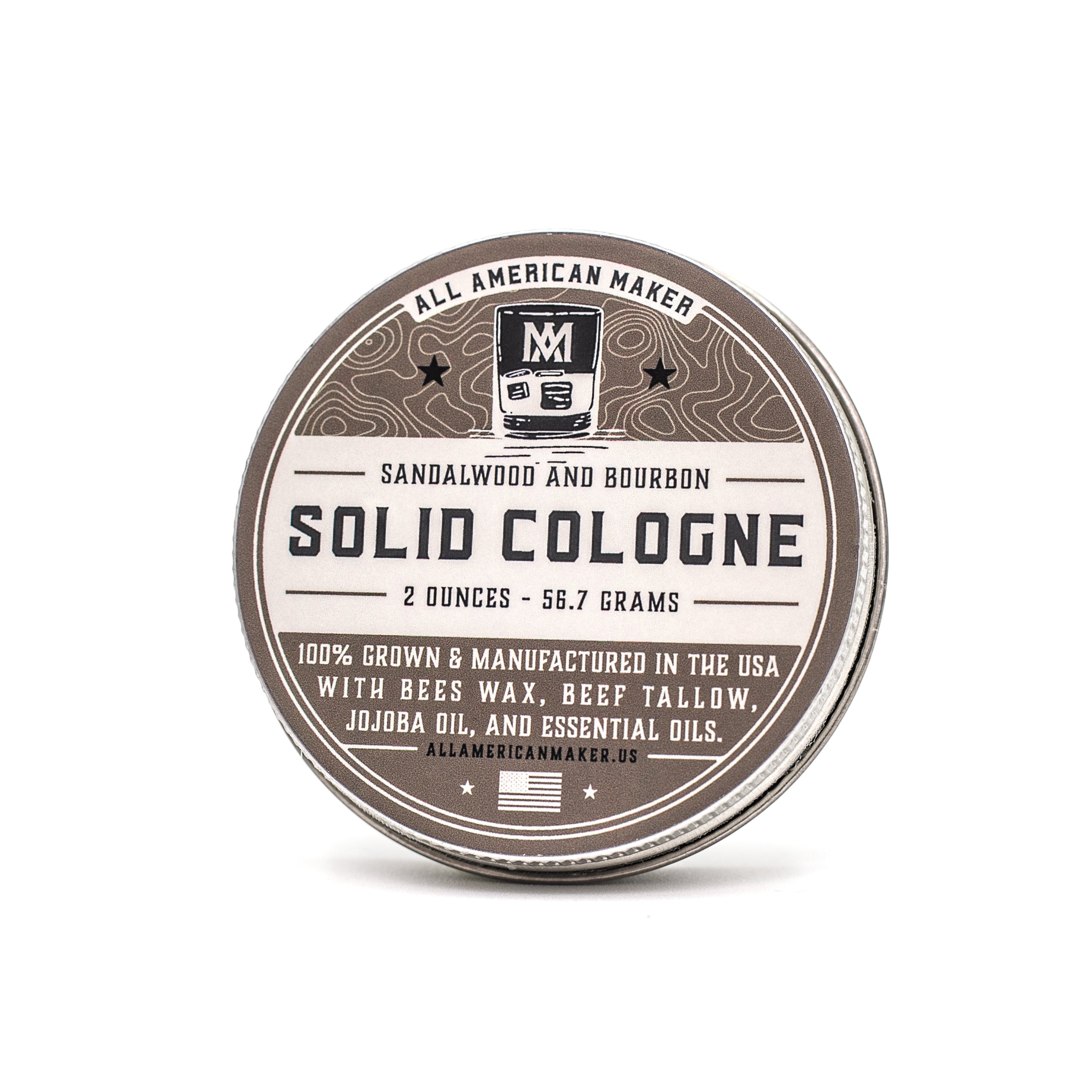 Sandalwood & Bourbon : Solid Cologne – USA Products Only